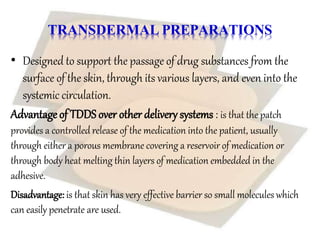 Tdds (advance pharma) monday | PPTX