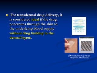 Transdermal drug delivery and ocular preparations - Pharmaceutics | PDF