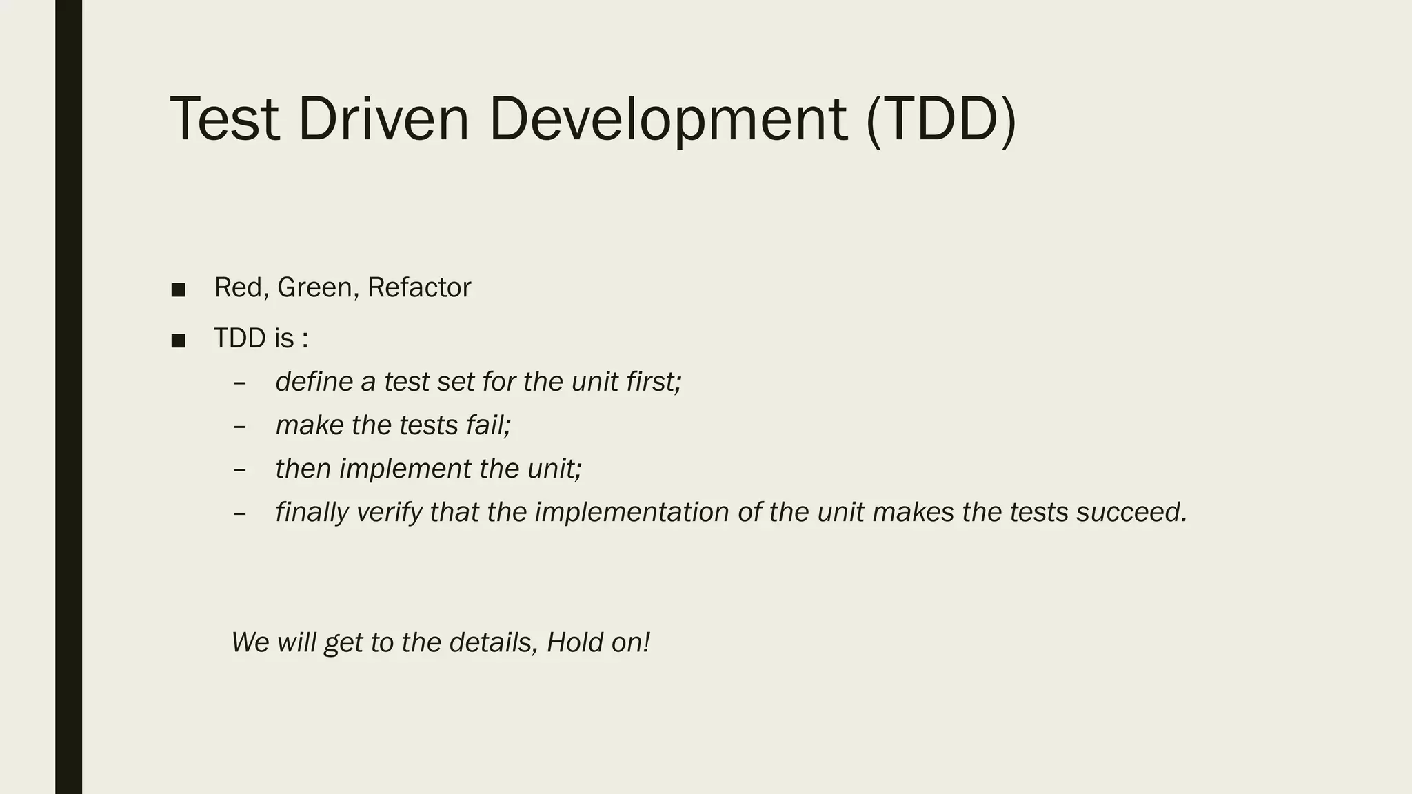 Test driven development : software process | PPT