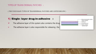 Trans Dermal Drug Delivery System Prasad Katare 02 | PPT