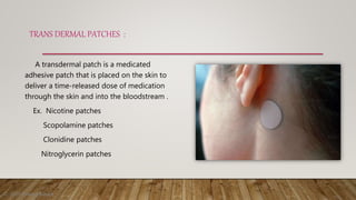 Trans Dermal Drug Delivery System Prasad Katare 02 | PPT