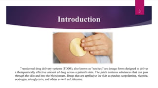EVALUATION AND RECENT TECHNIQUES OF TRANSDERMAL DRUG DELIVERY SYSTEM”.pptx