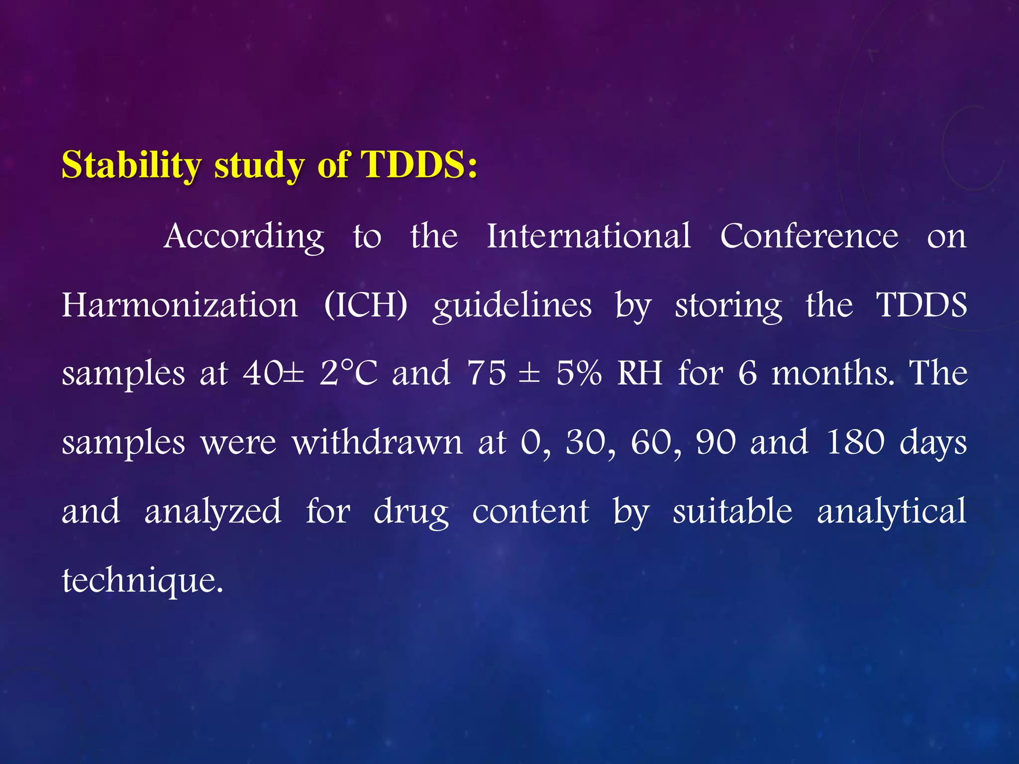 Transdermal Drug Delivery System (TDDS) | PPT | Free Download