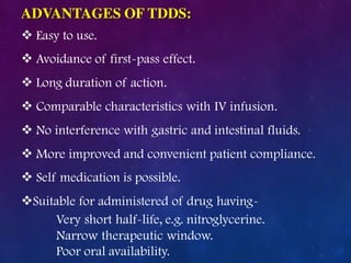 Transdermal Drug Delivery System (TDDS) | PDF