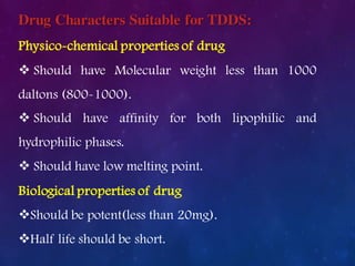 Transdermal Drug Delivery System (TDDS) | PPT | Free Download