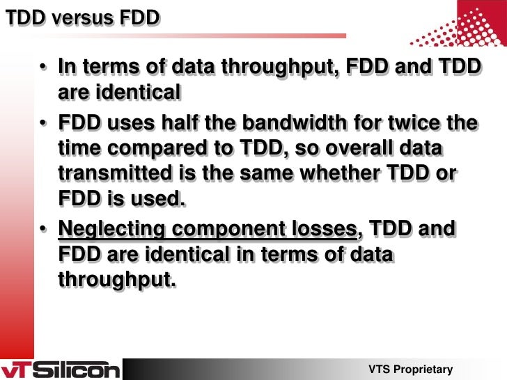 Tdd Versus Fdd
