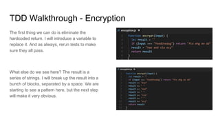 TDD Walkthrough - Encryption | PPT