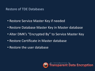 Transparent Data Encryption | PPT