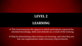 Training And Development Evaluation | PPT