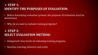 Training And Development Evaluation | PPT