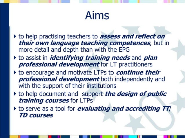 Using the Teacher Development Framework | PPTX