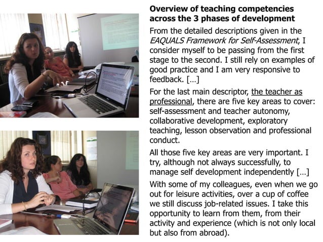 Using the Teacher Development Framework | PPTX