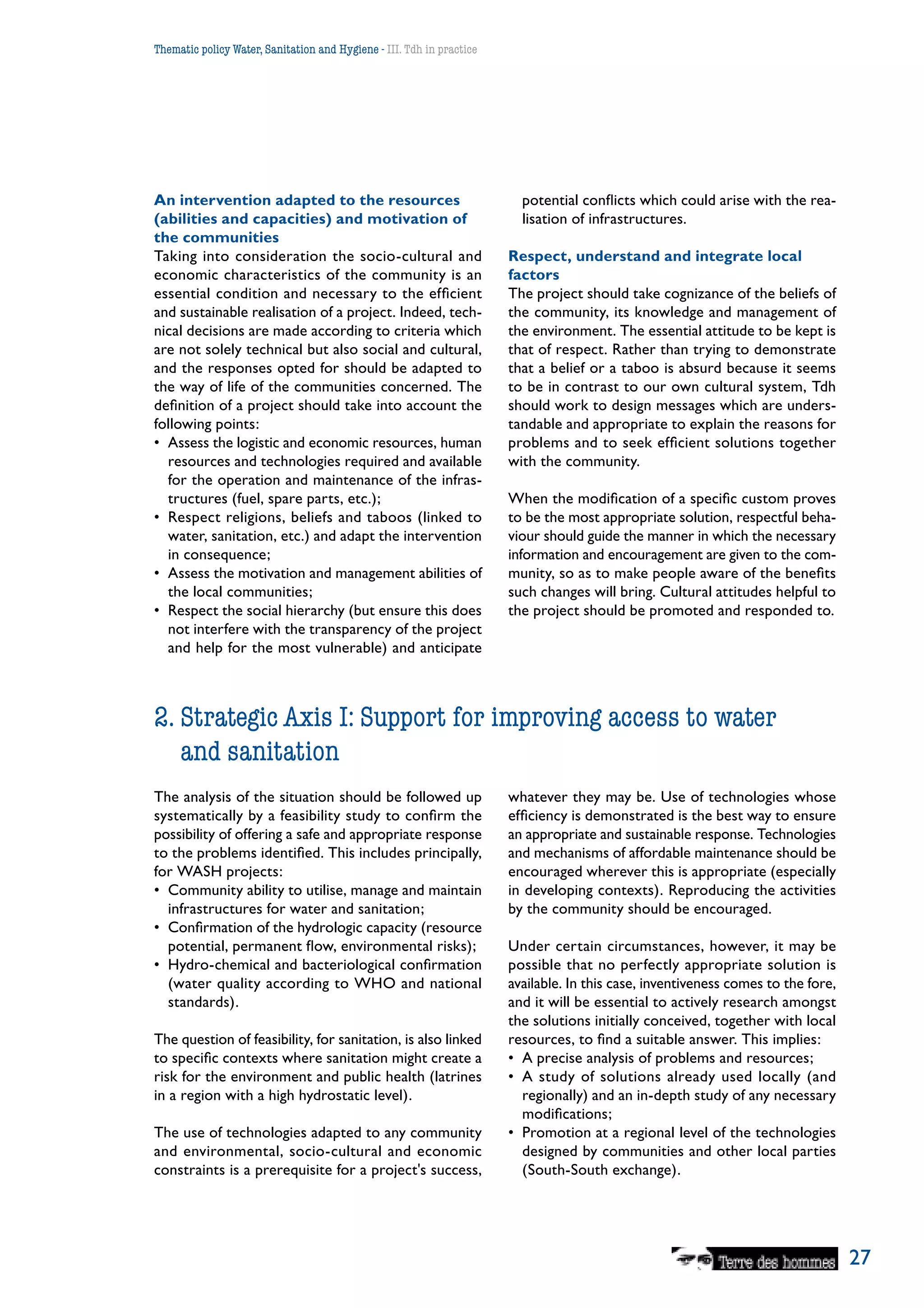 Tdh -Water, sanitation and hygiene | PDF