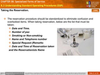 Food and Beverage Management - Unit 8 | PPT