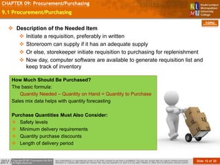 Food and Beverage Management - Unit 9 | PPT