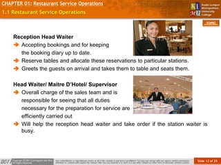 Food and Beverage Operations - Unit 1 | PPT