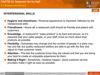 Food and Beverage Operations - Unit 2 | PPT