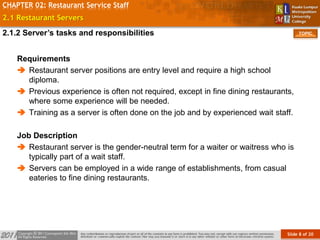 Food and Beverage Operations - Unit 2 | PPT