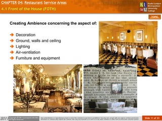 Food and Beverage Operations - Unit 4 | PPT