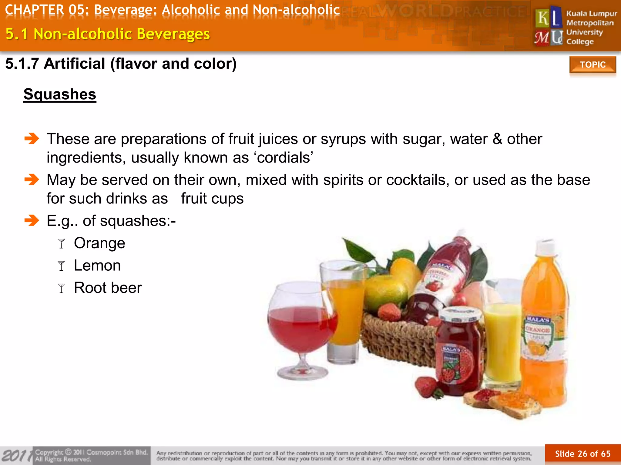 Food and Beverage Operations - Unit 5 | PPT | Alcoholic Beverages ...