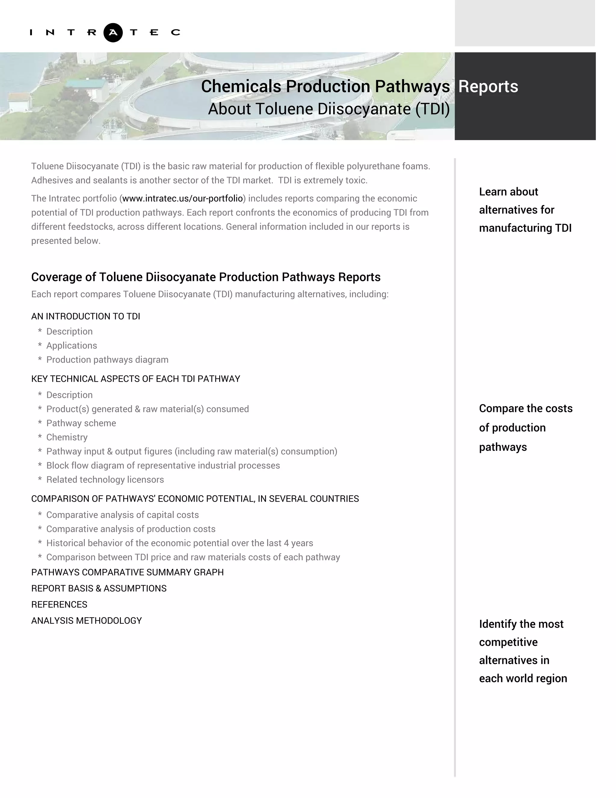 Economic Analysis: TDI Production Processes | PDF