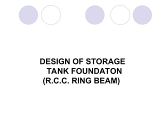 Design of storage tank foundation.pptaaa | PPT