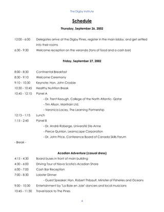 The Digby Institute Program | PDF