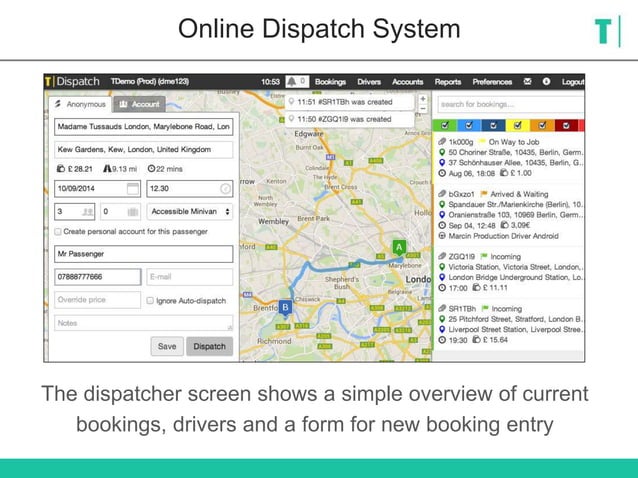 T Dispatch - Taxi Dispatch System | PPTX