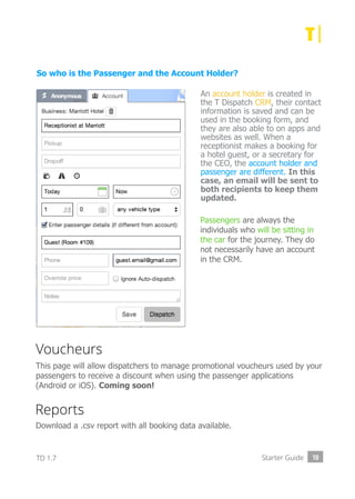 T dispatch user guide | PDF