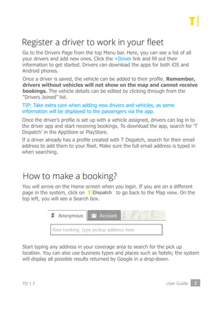 T dispatch user guide | PDF