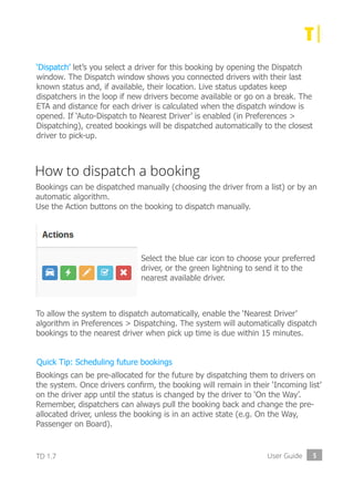 T dispatch user guide | PDF