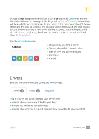 T dispatch user guide | PDF