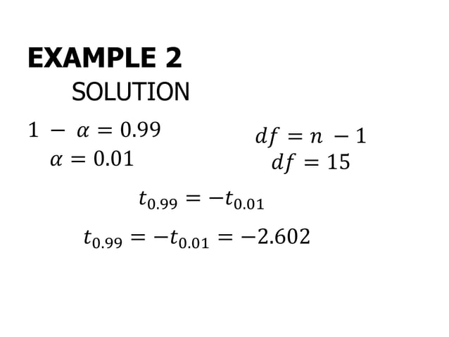 T distribution | PPTX | Physics | Science