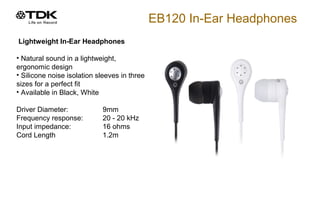 TDK Headphones Range 2014 | PPT