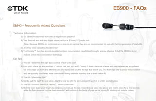 TDK EB900: Advantages And Faq | PPT