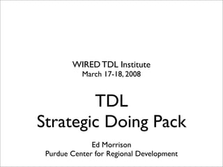 TDL Strategic Doing Pack | PDF