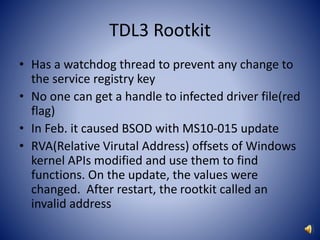 TDL3 Rootkit Background | PPTX
