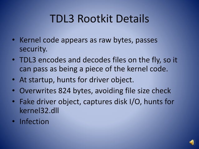 TDL3 Rootkit Background | PPTX