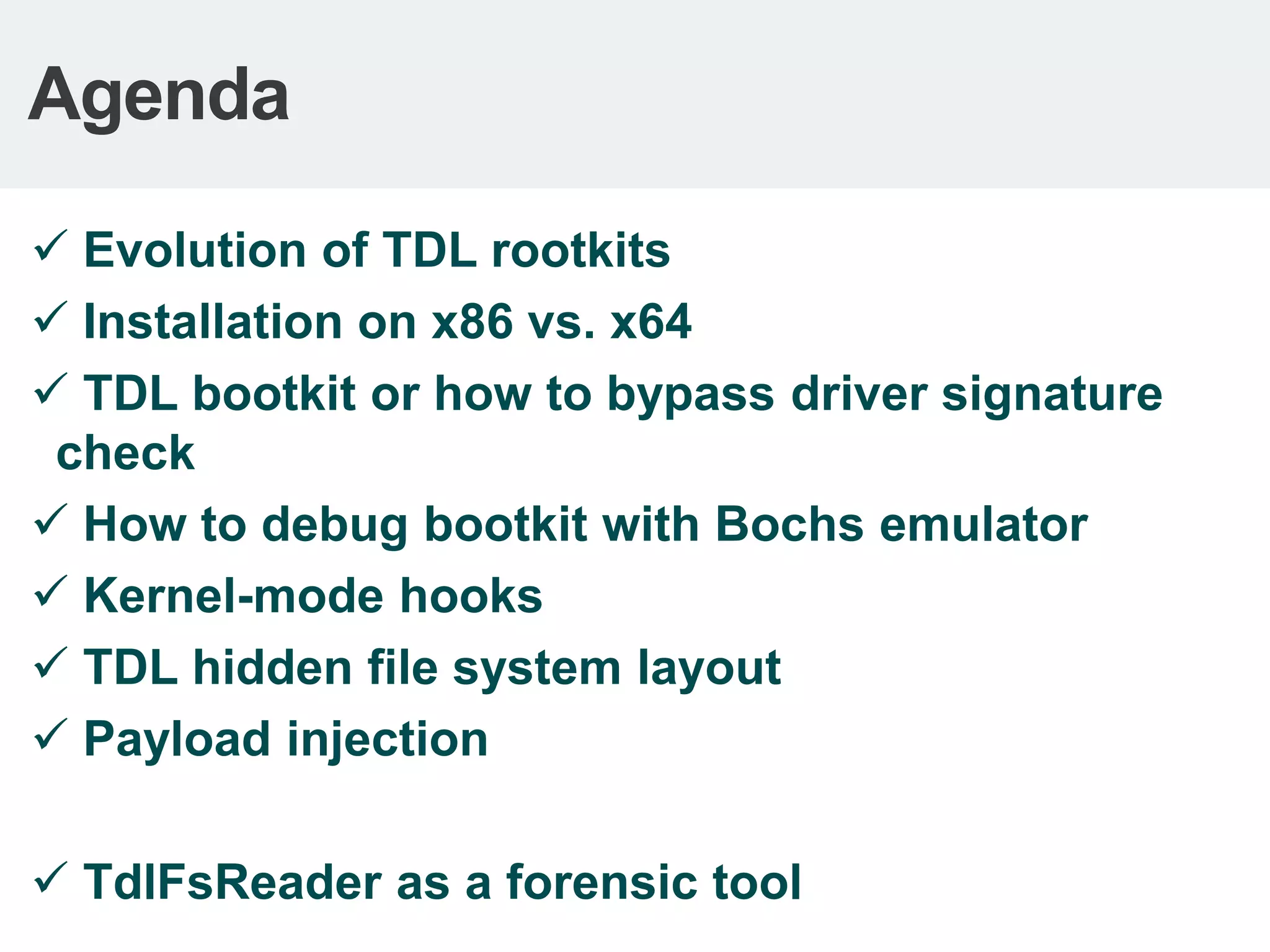 Defeating x64: The Evolution of the TDL Rootkit | PDF