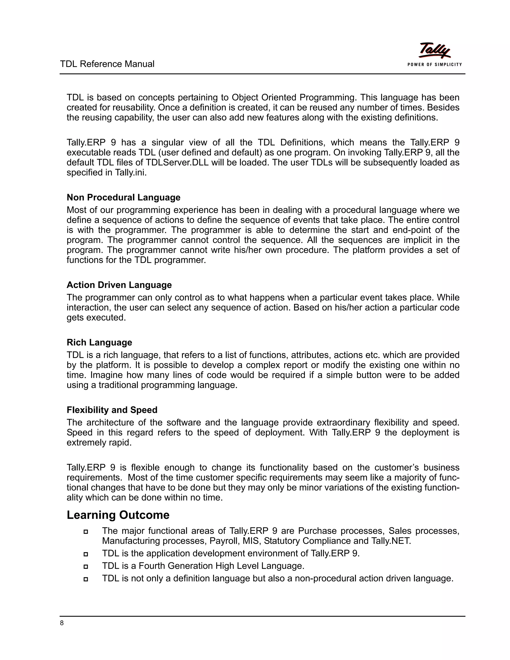 Tdl reference manual | PDF