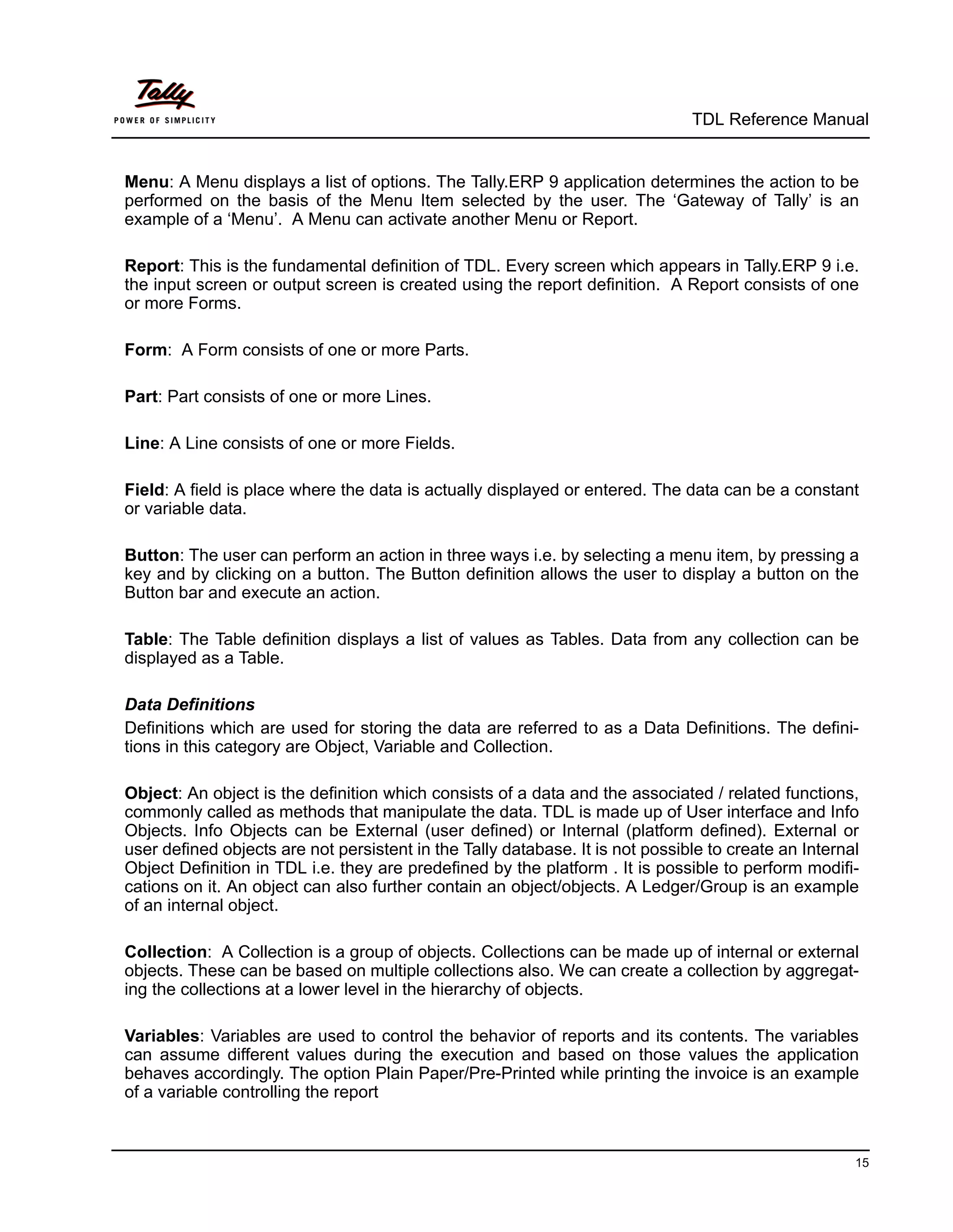 Tdl reference manual | PDF