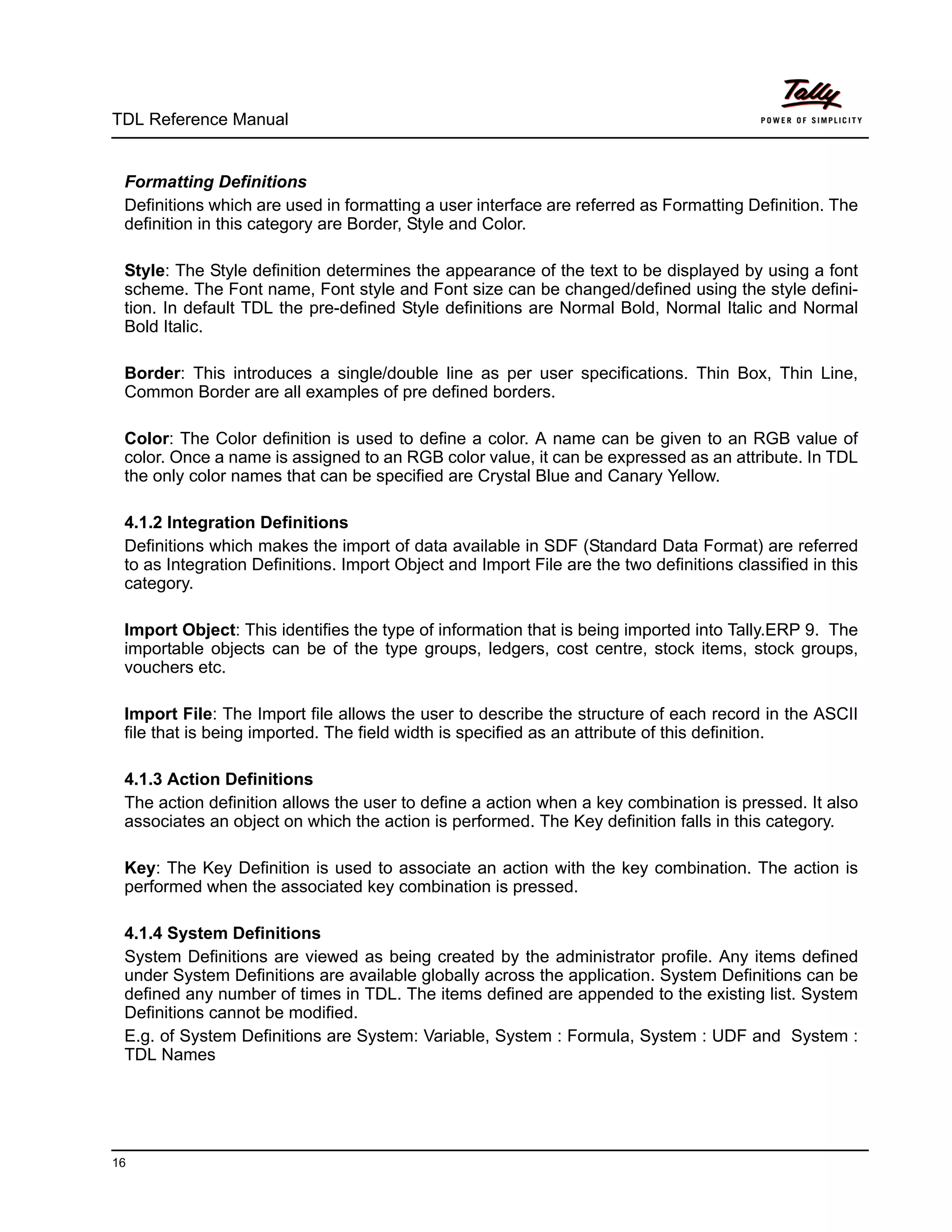 Tdl reference manual | PDF