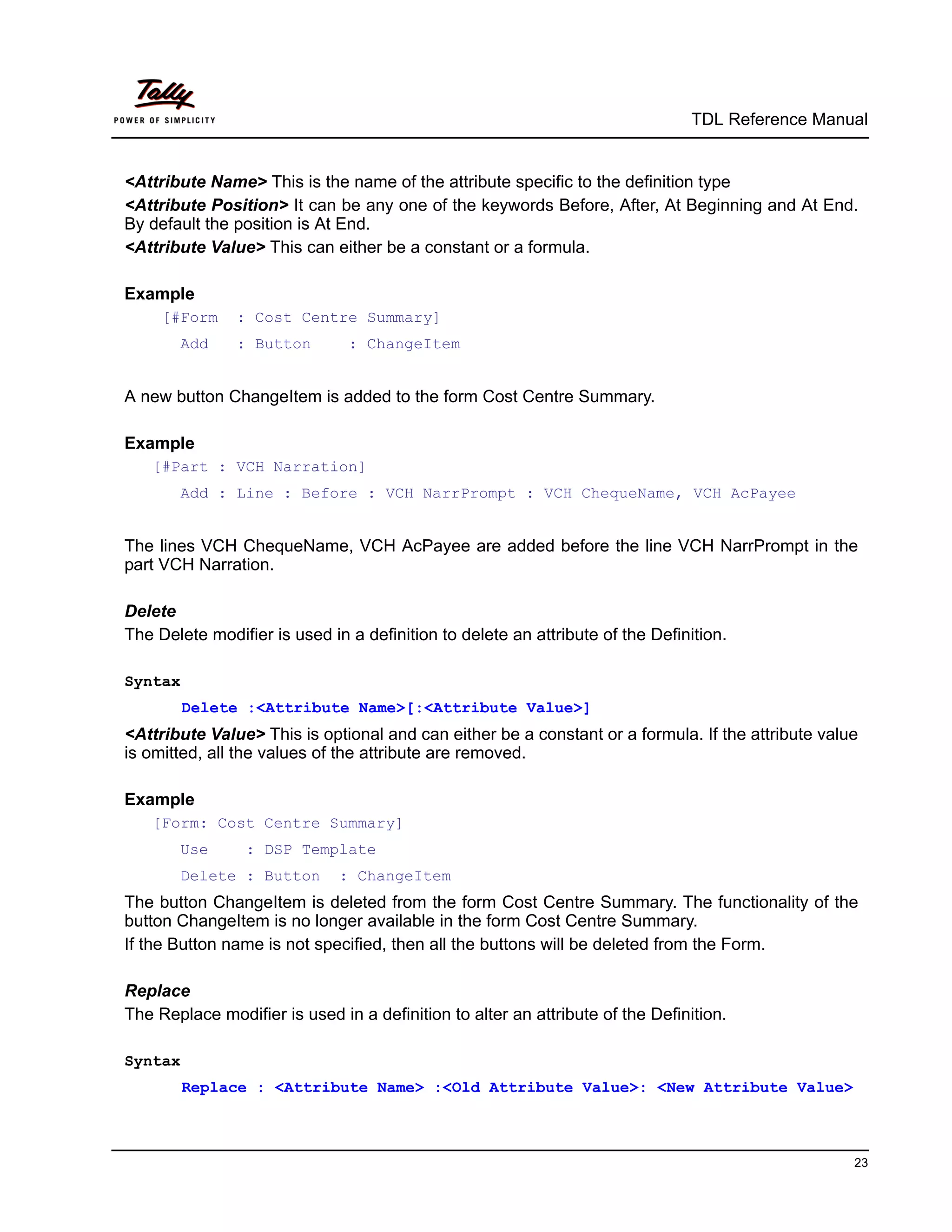 Tdl reference manual | PDF