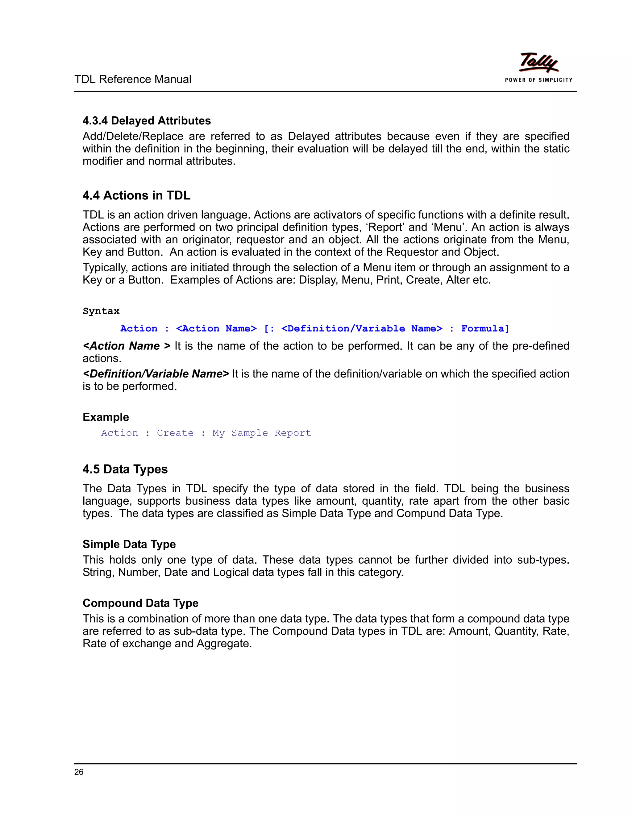 Tdl reference manual | PDF