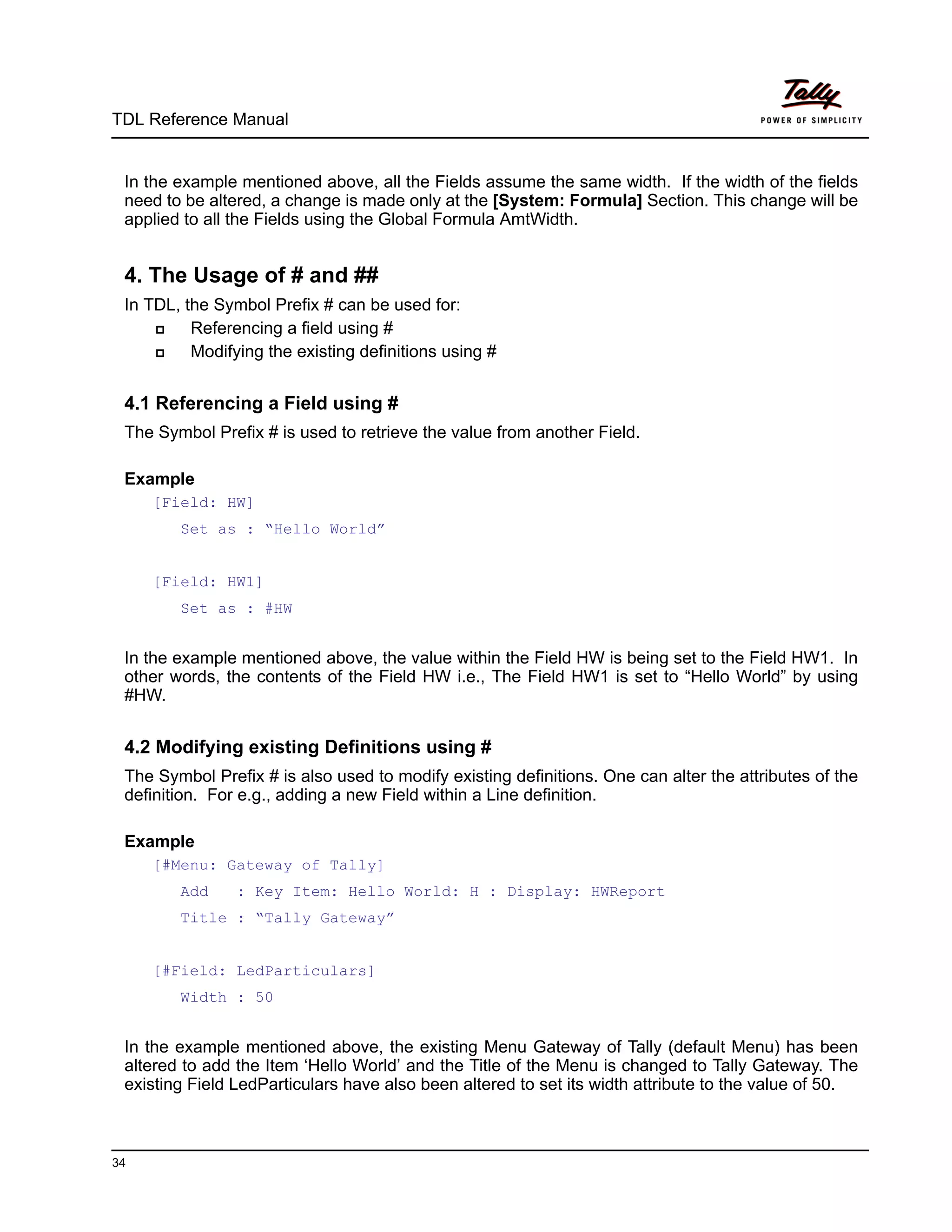 Tdl reference manual | PDF