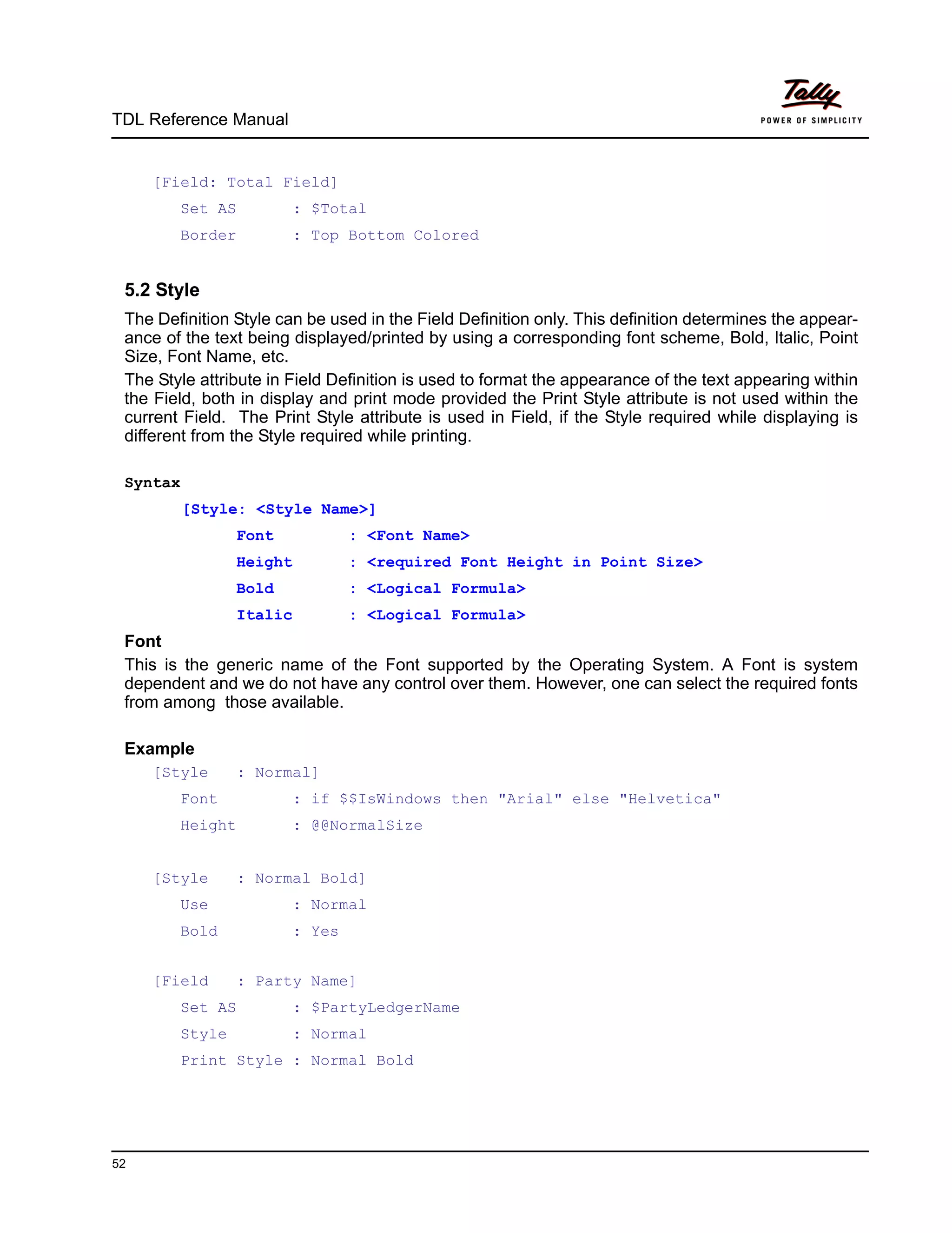 Tdl reference manual | PDF