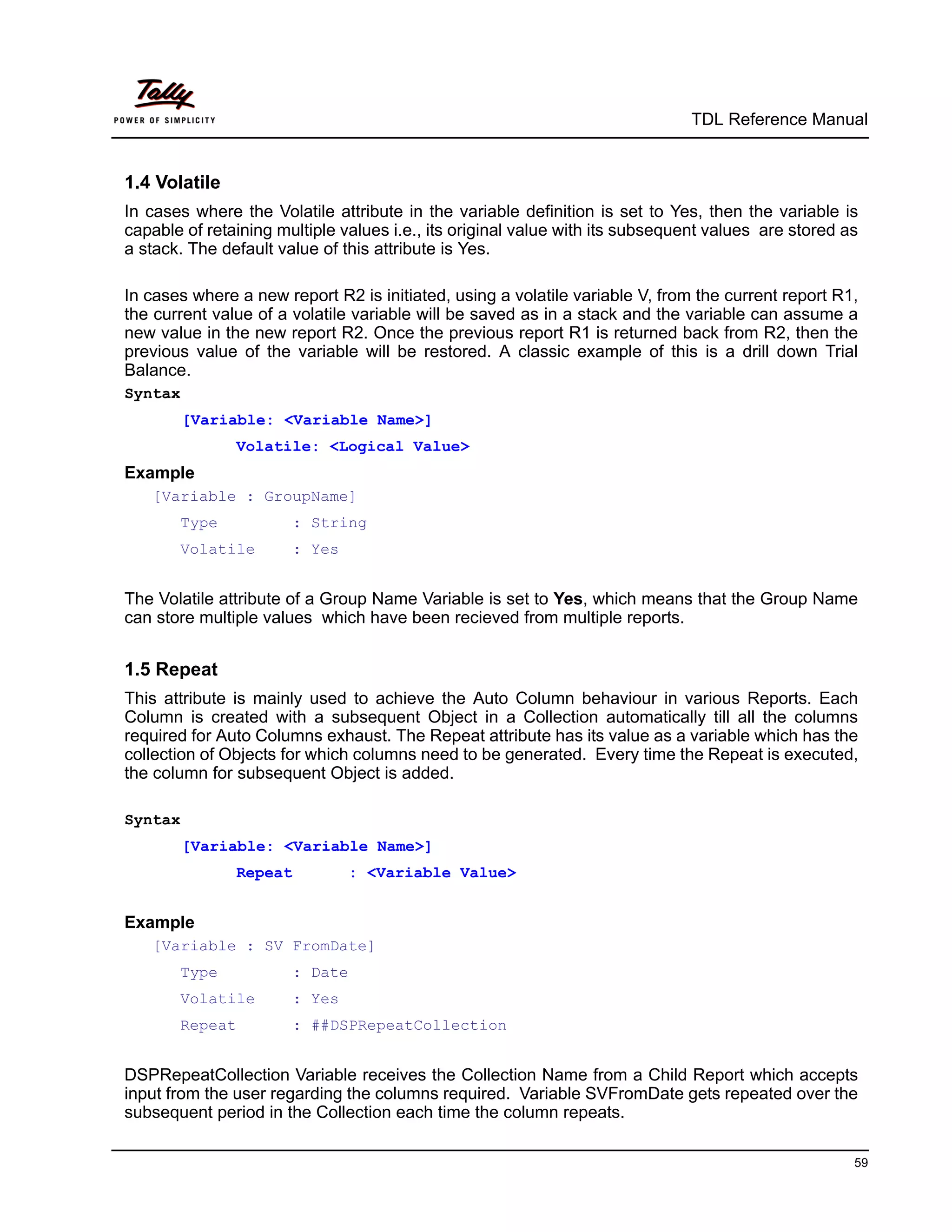 Tdl reference manual | PDF