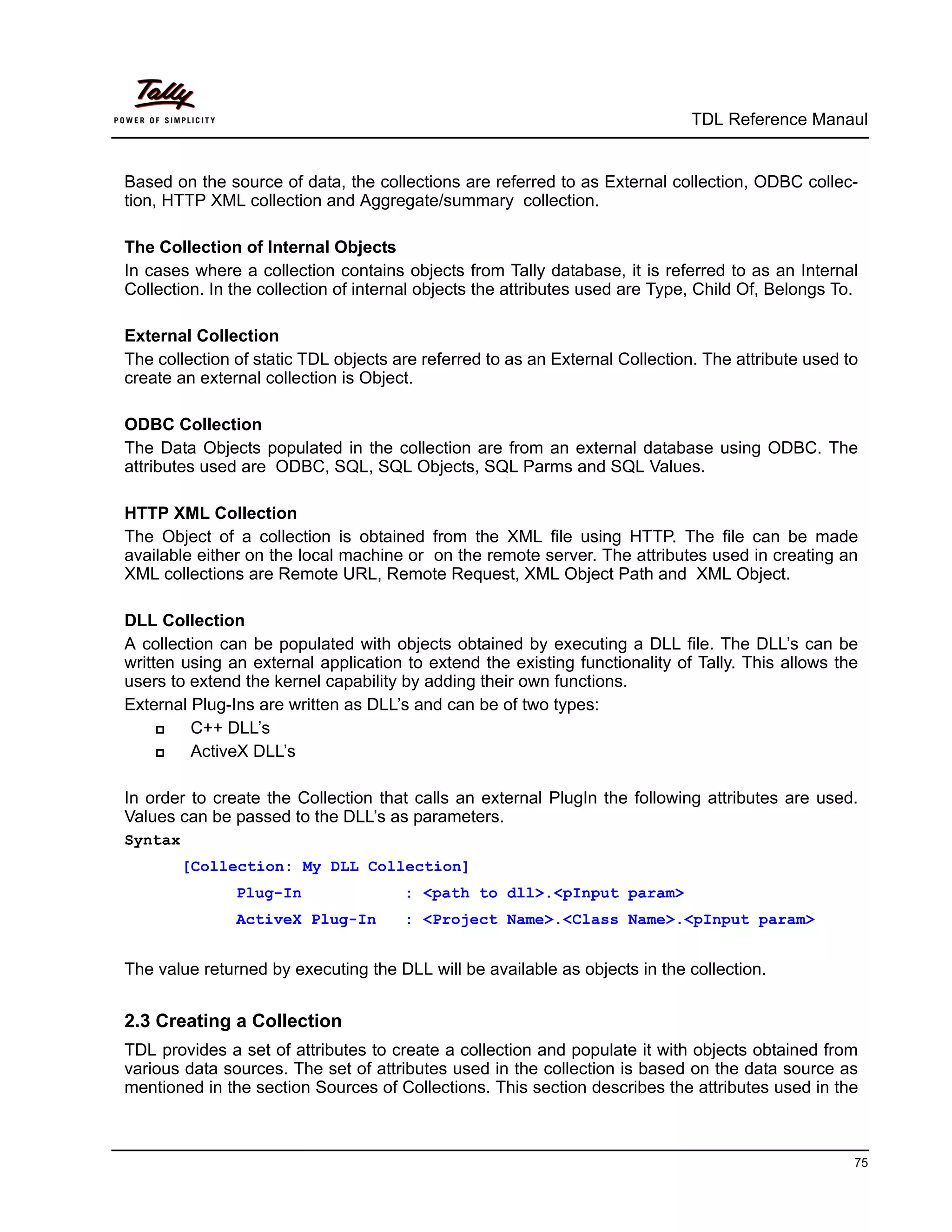 Tdl reference manual | PDF