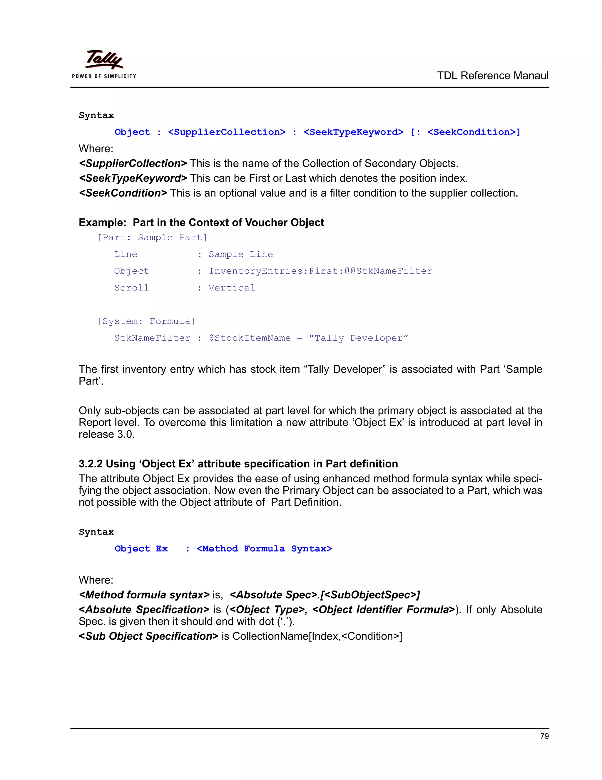 Tdl reference manual | PDF