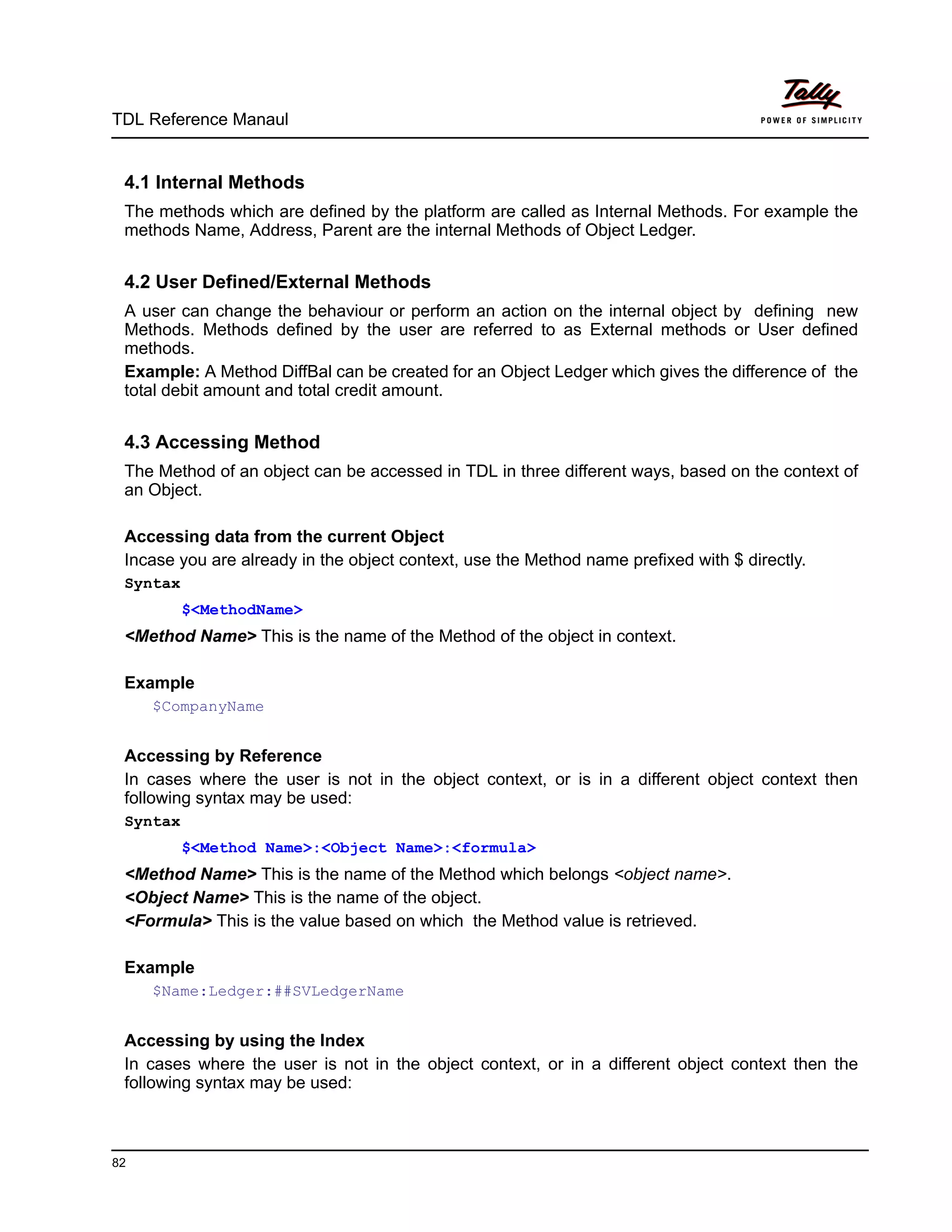 Tdl reference manual | PDF